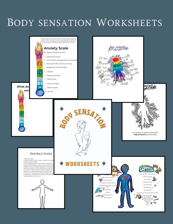 Body Awareness Sensations Worksheet Therapeutic Guide to - Etsy Canada