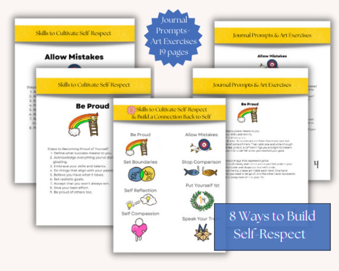 Self-respect Toolkit, Journal Prompts, Art Exercises, and Step-by-step ...