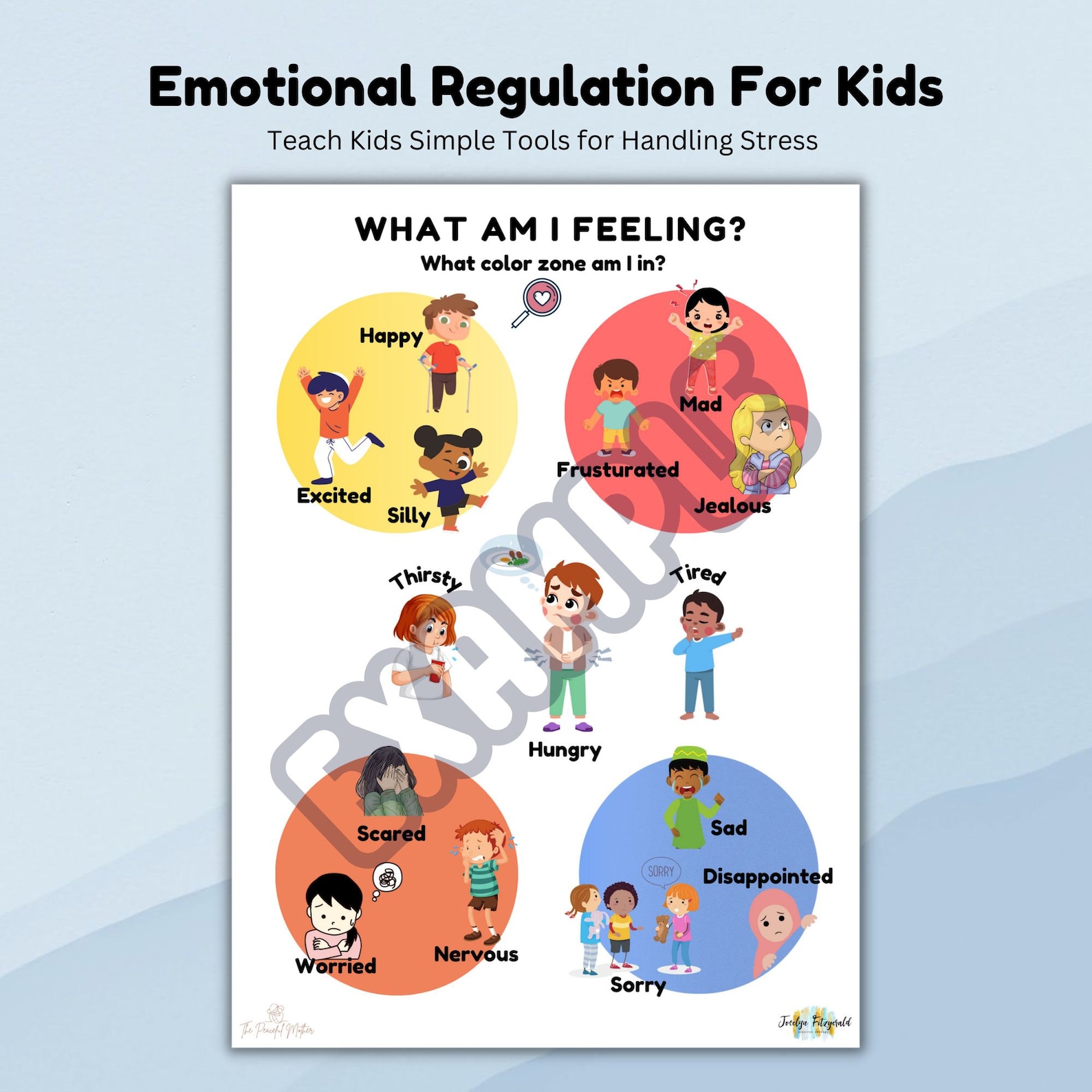 Emotion Regulation Posters for Kids Using Body Movements Managing Big ...