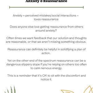 Anxiety Worksheet Therapeutic Guide to Understand Anxiety Instant ...