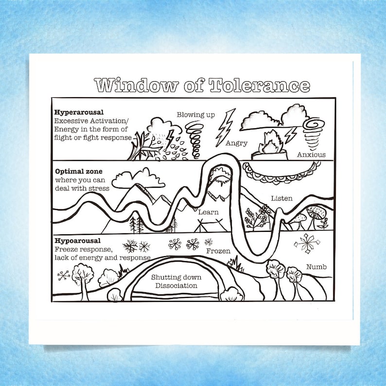 Guide to Window of Tolerance Self Regulation Skills Manage Big Emotions ...