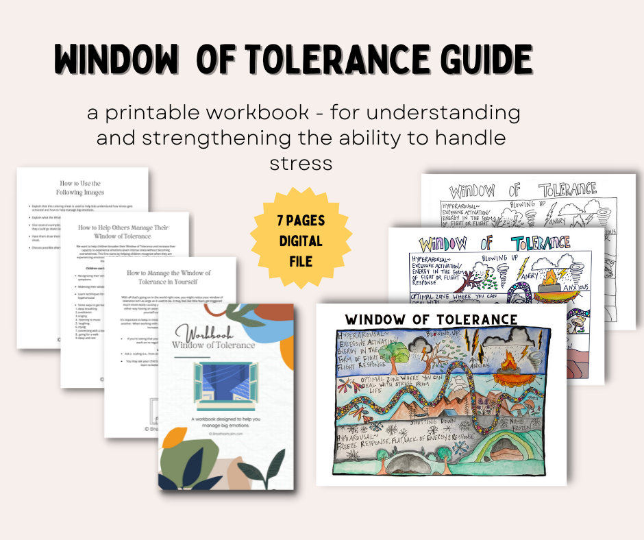 Guide to Window of Tolerance Self Regulation Skills Manage Big Emotions ...
