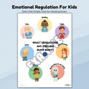 Emotion Regulation Posters for Kids Using Body Movements Managing Big ...