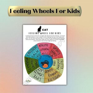 Feeling Wheel Posters for Kids Animal and Pattern Symbols Art Therapy ...