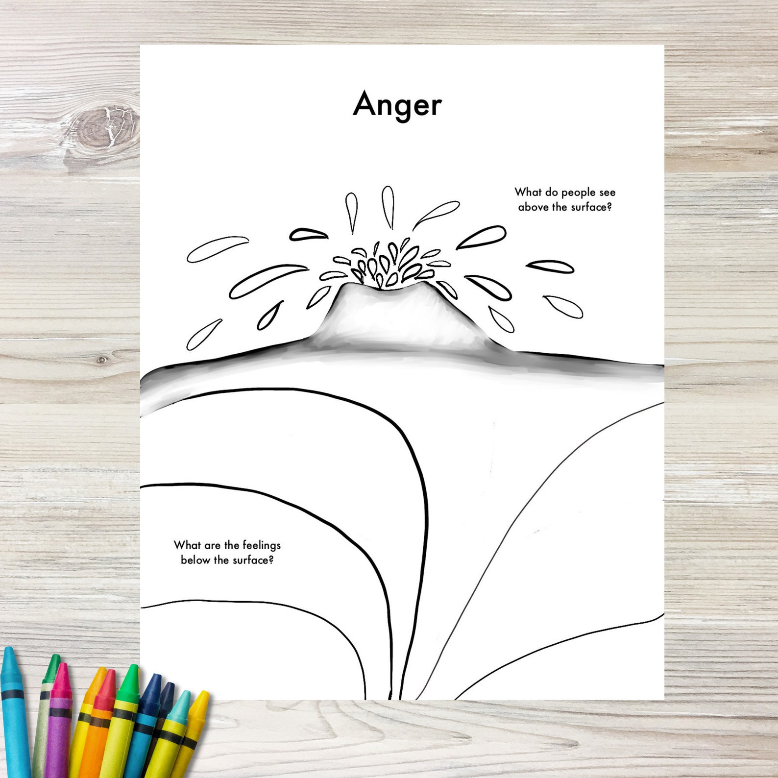 Understanding Anger Instructional Coloring Sheet Therapeutic Guides ...