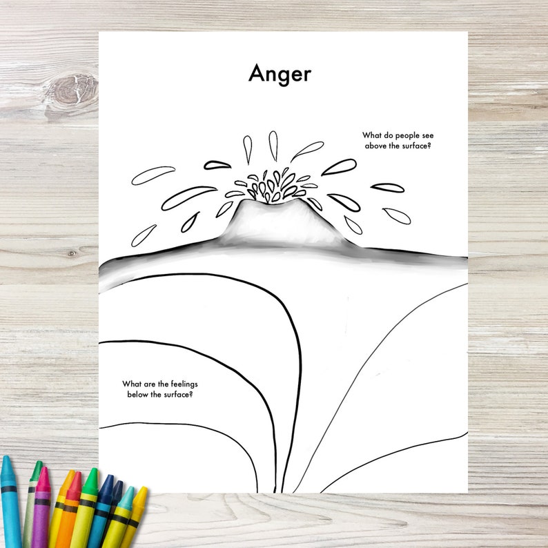 Understanding Anger Instructional Coloring Sheet Therapeutic Guides ...