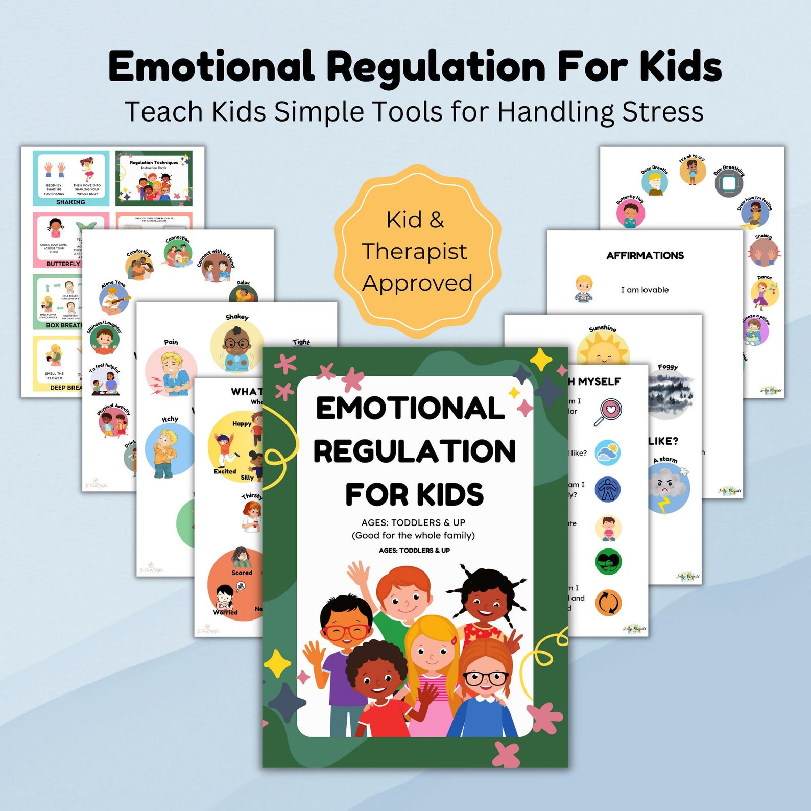 Emotion Regulation Posters for Kids Using Body Movements Managing Big ...