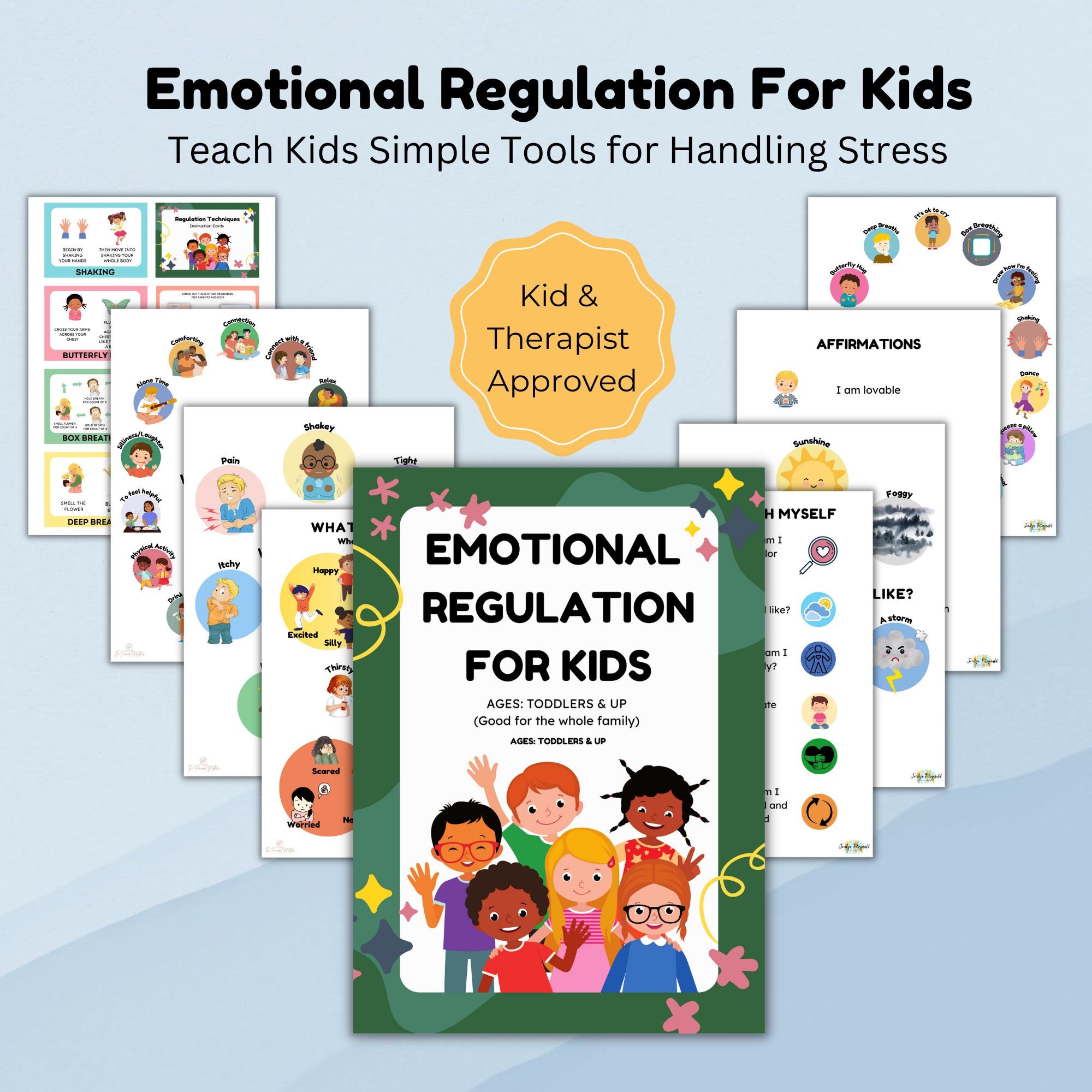Emotion Regulation Posters for Kids Using Body Movements Managing Big ...