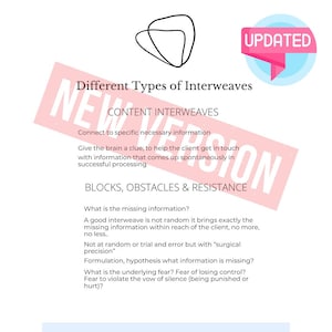 EMDR Worksheets Cognitive Interweaves Packet Tool Helpful List of Terms and Statements for ...