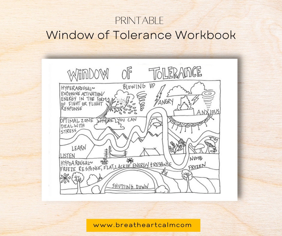 Guide to Window of Tolerance Self Regulation Skills Manage | Etsy UK