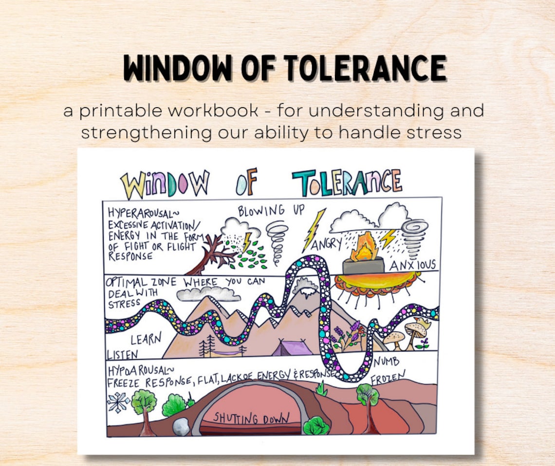 Guide to Window of Tolerance Self Regulation Skills Manage Big - Etsy