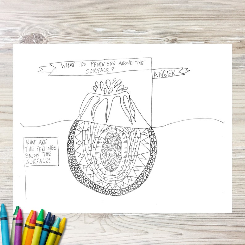 Understanding Anger Instructional Coloring Sheet Therapeutic Guides ...