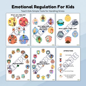 Emotion Regulation Posters for Kids Using Body Movements Managing Big ...