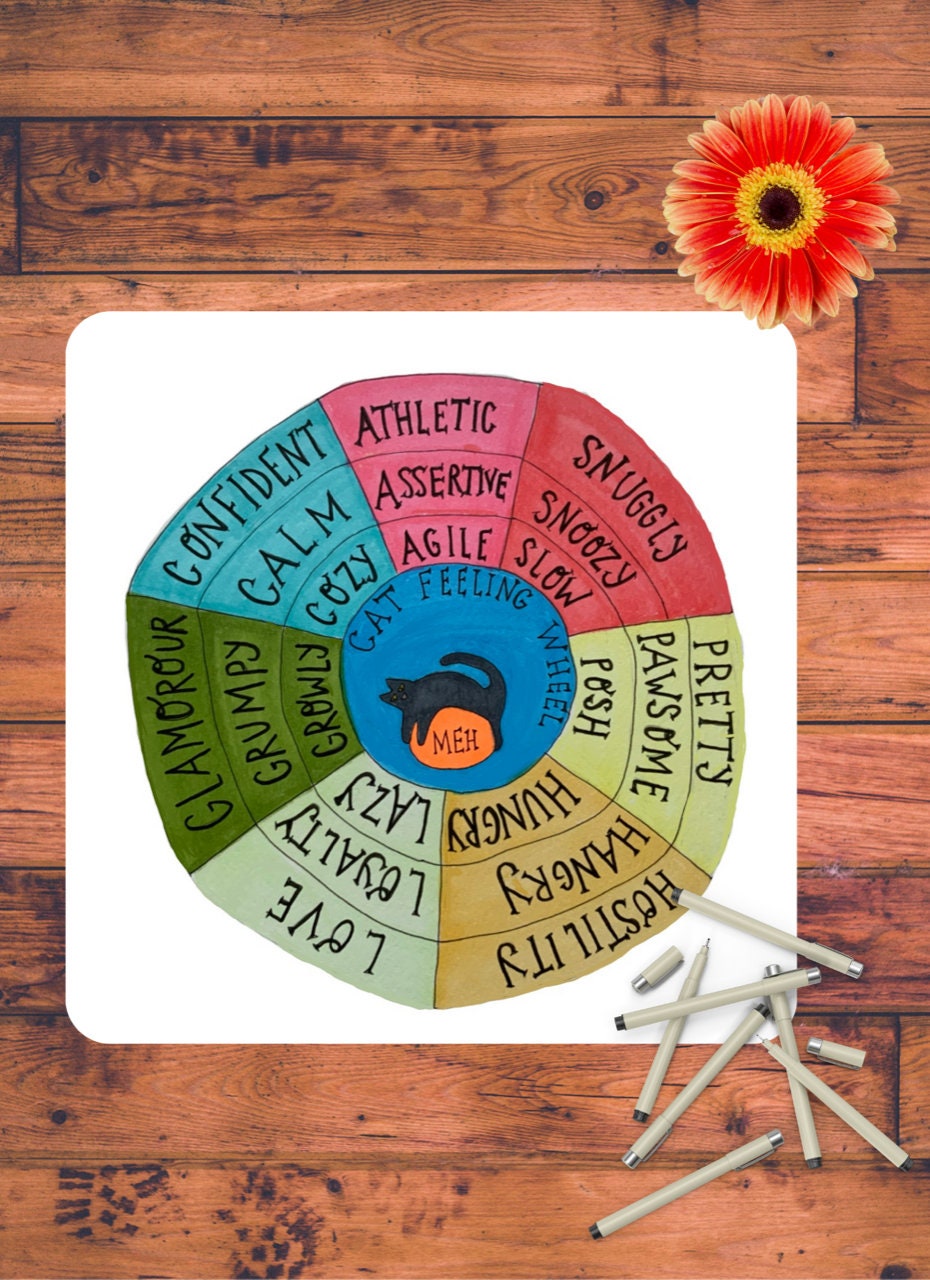 Cat & Dog Feeling Wheels Kids Emotional Awareness (plus 2 Blank ...