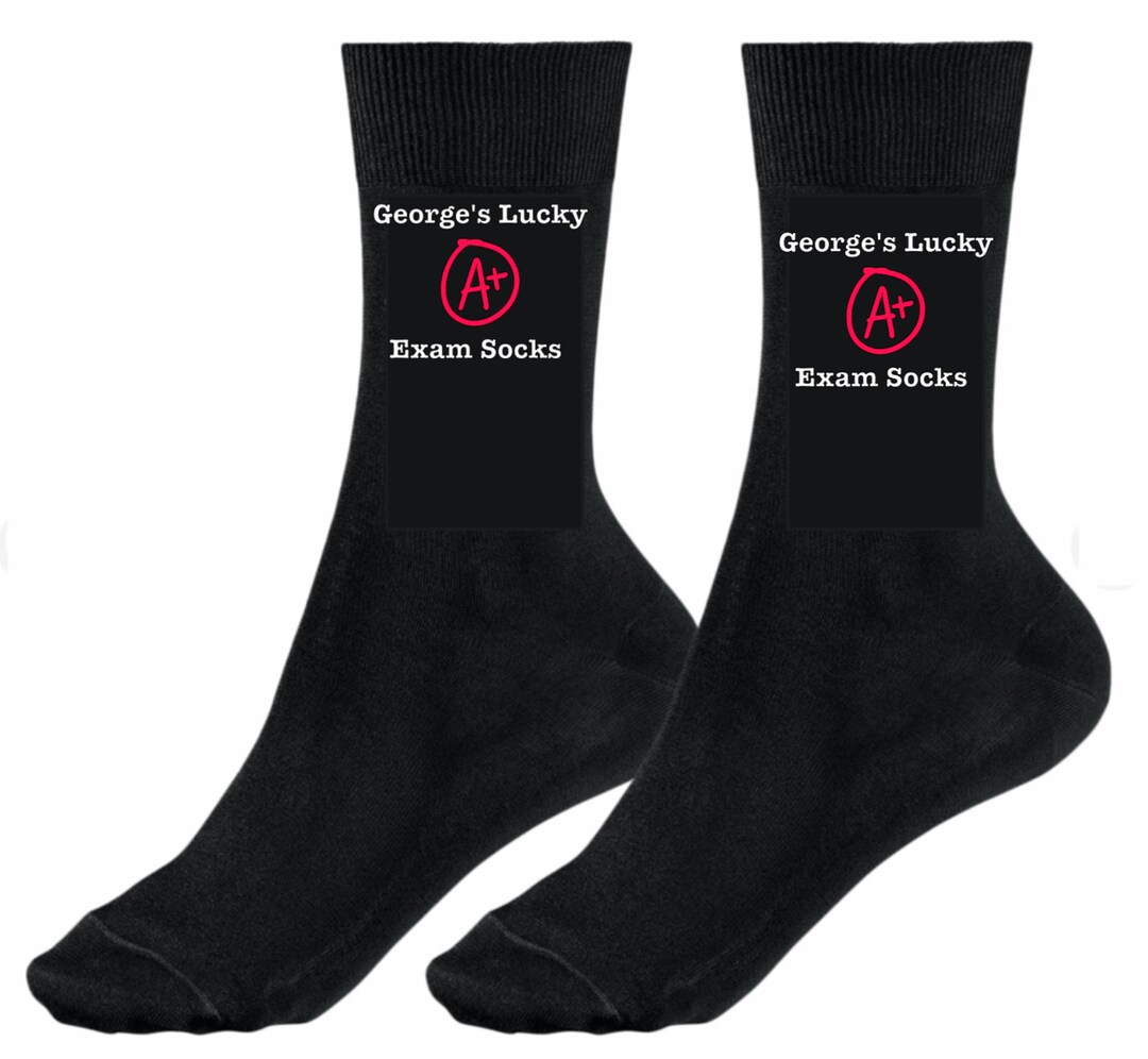 Personalised Lucky Exam Socks, Graduation Gift, Good Luck Gift, Gift ...