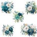 Teal Floral Clipart Blue Green Color Flower / Clip Art Elements ...