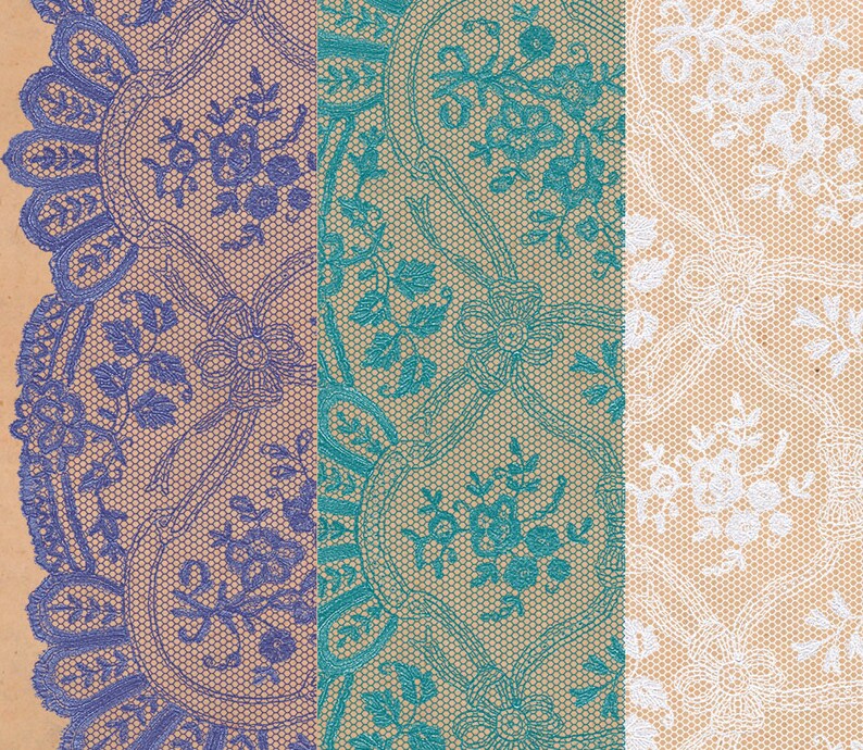 White Lace Clipart Overlays, Vintage, Transparent Digital Lace, Borders ...