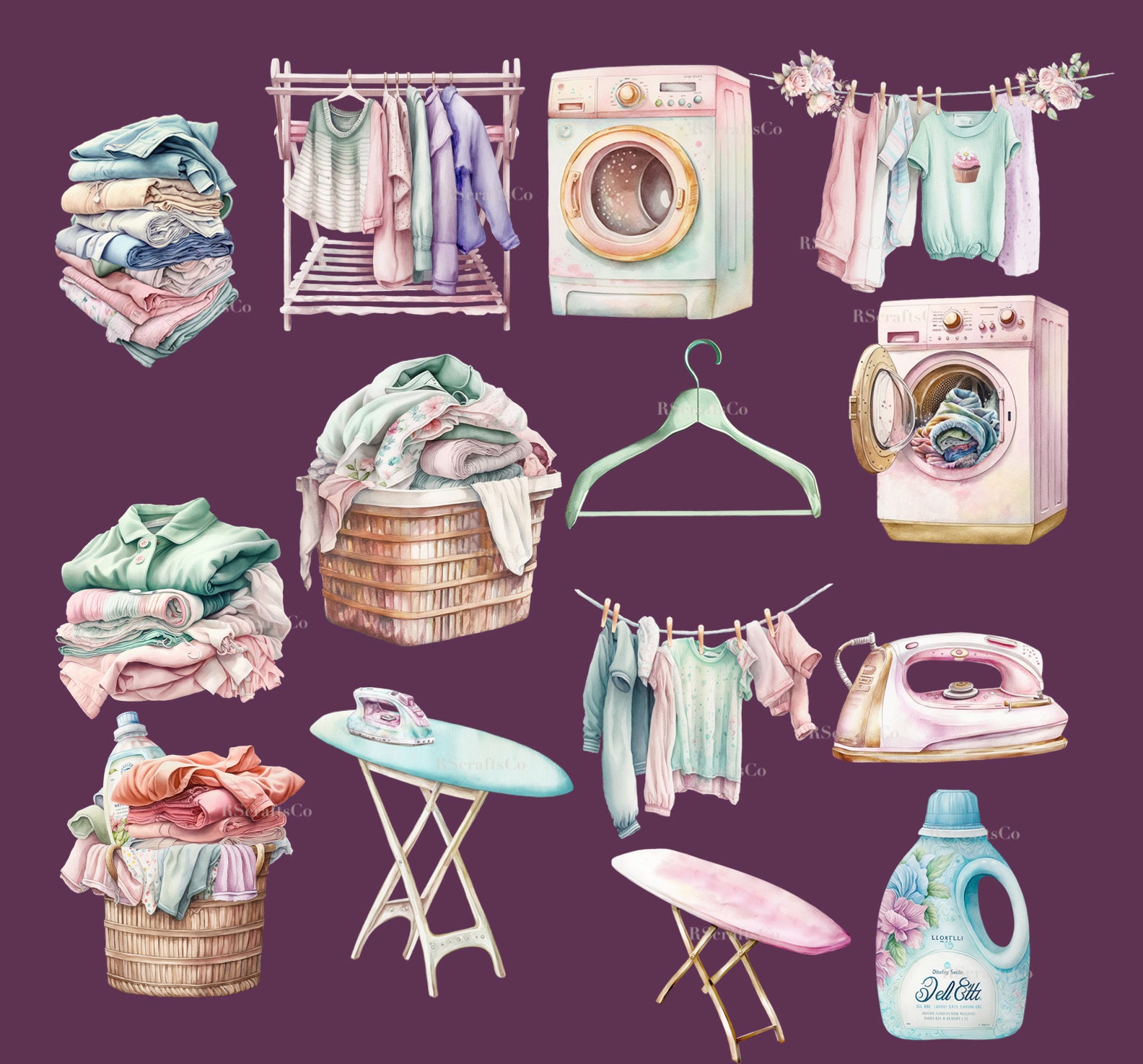 Laundry Clipart PNG Download, Invitation Elements, Washing Machine ...