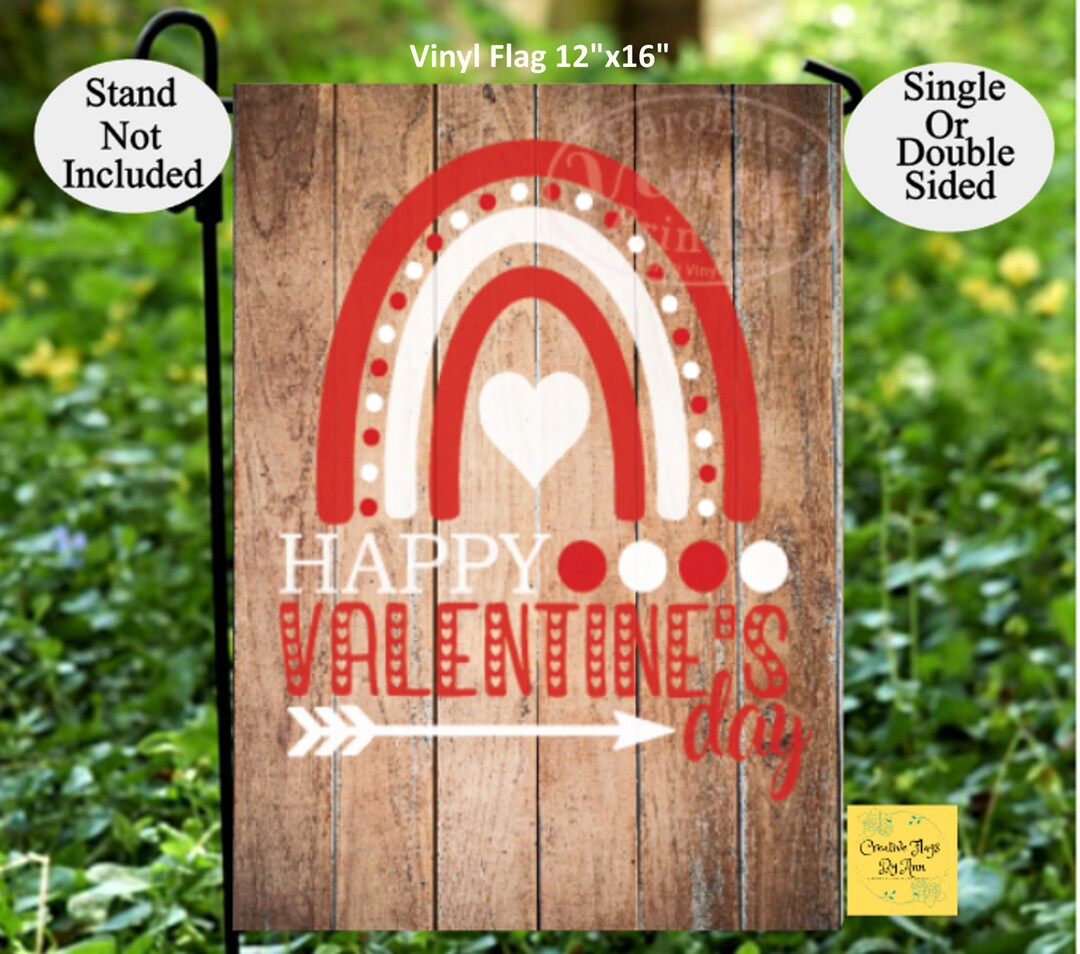 Happy Valentine's Day Flag, LOVE Flag, Spring Yard Flag, Rainbow Flag ...