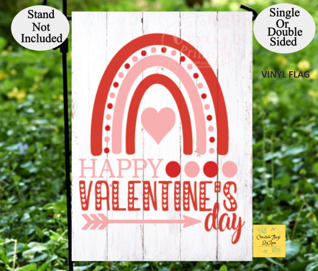 Happy Valentine's Day Flag, LOVE Flag, Spring Yard Flag, Rainbow Flag ...