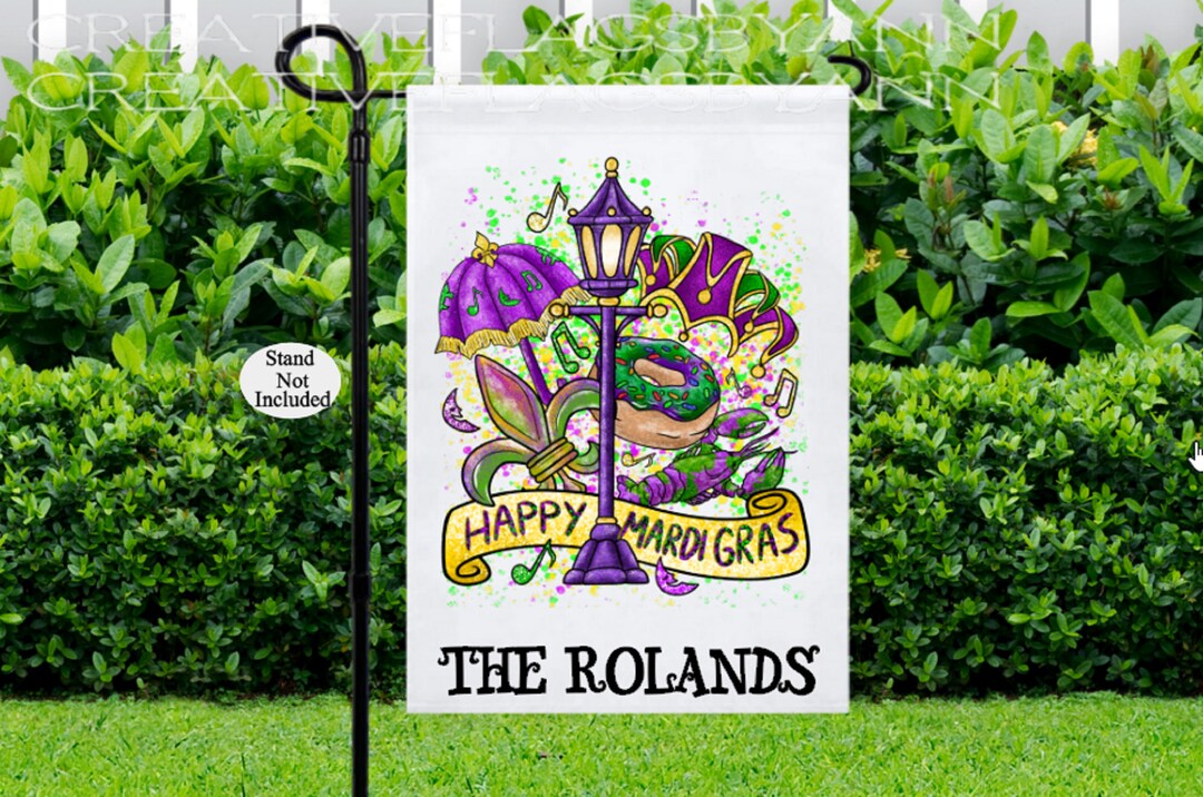 Mardi Gras Flag, Street Parade Flag, Masquerade Flag, Fleur De Lis Flag ...