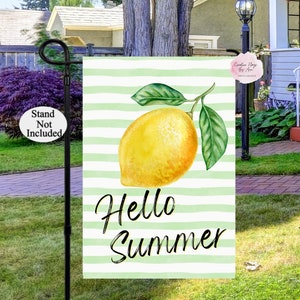 Lemon Welcome Flag, Hello Summer Flag, Lemon Yard Flag, Summer Garden ...