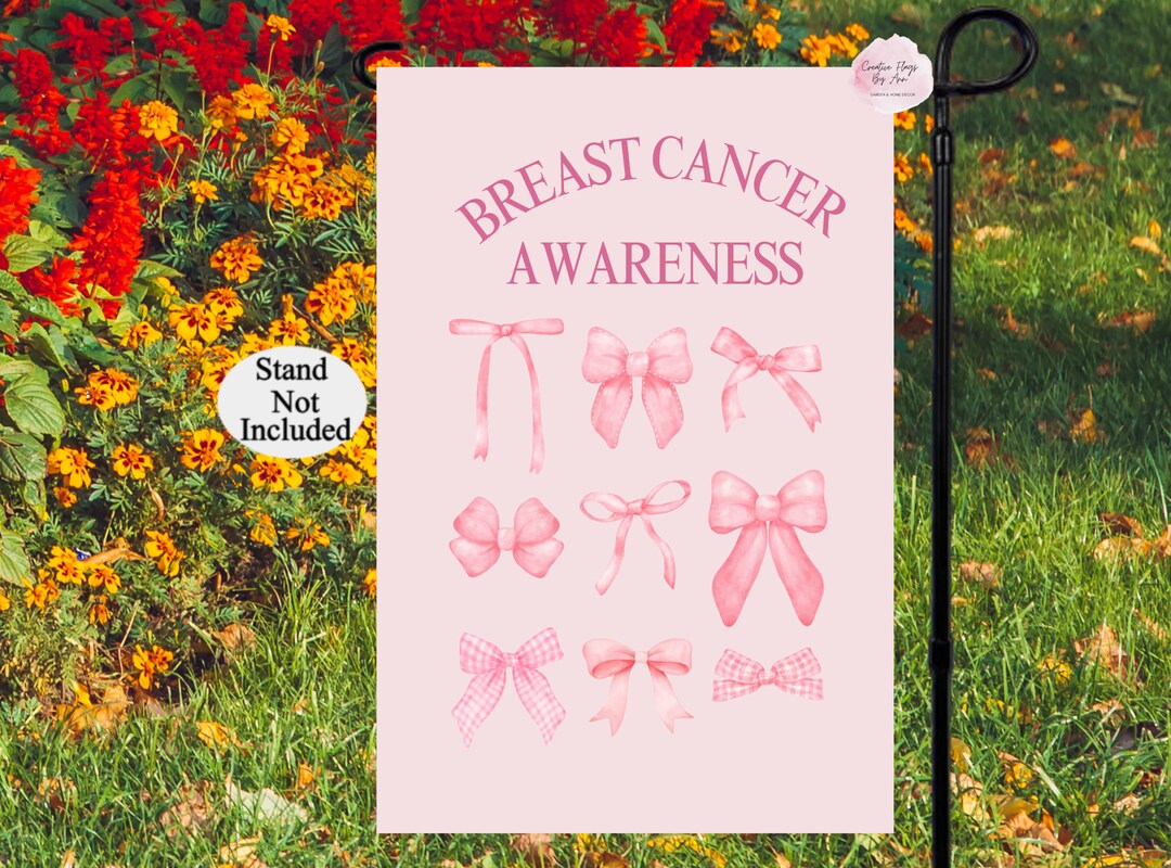 Breast Cancer Awareness Flag, Welcome Flag, Pink October, Personalized ...