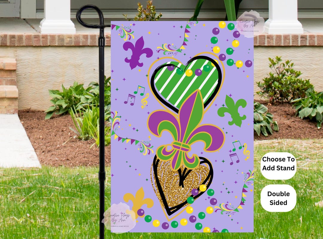 Mardi Gras Flag, Street Parade Flag, Masquerade Flag, Fleur De Lis Flag ...