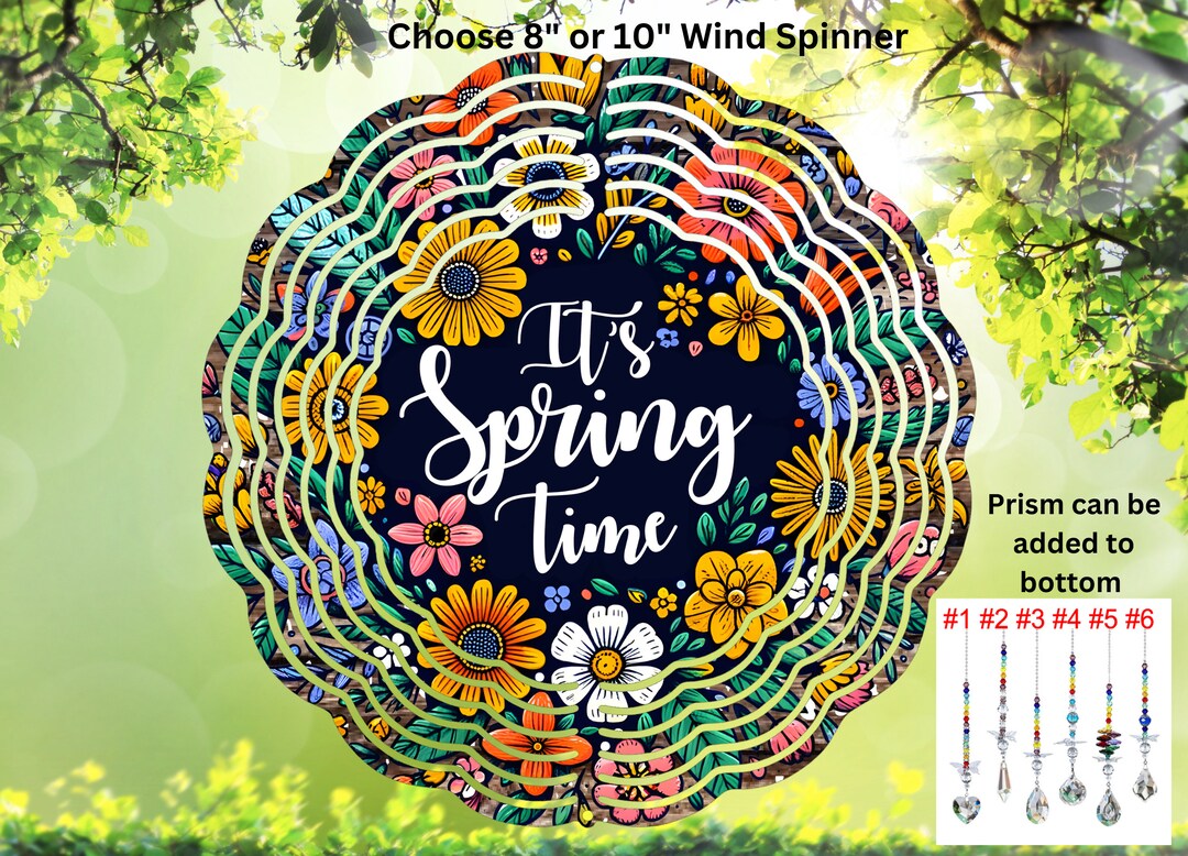 Spring Wind Spinner ,hanging Garden Spinner , Spring Flowers, Summer ...
