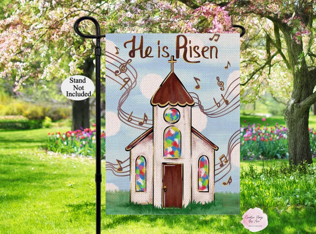 Easter Garden Flag, He is Risen Flag, Easter Flags, Church Flag ,easter ...