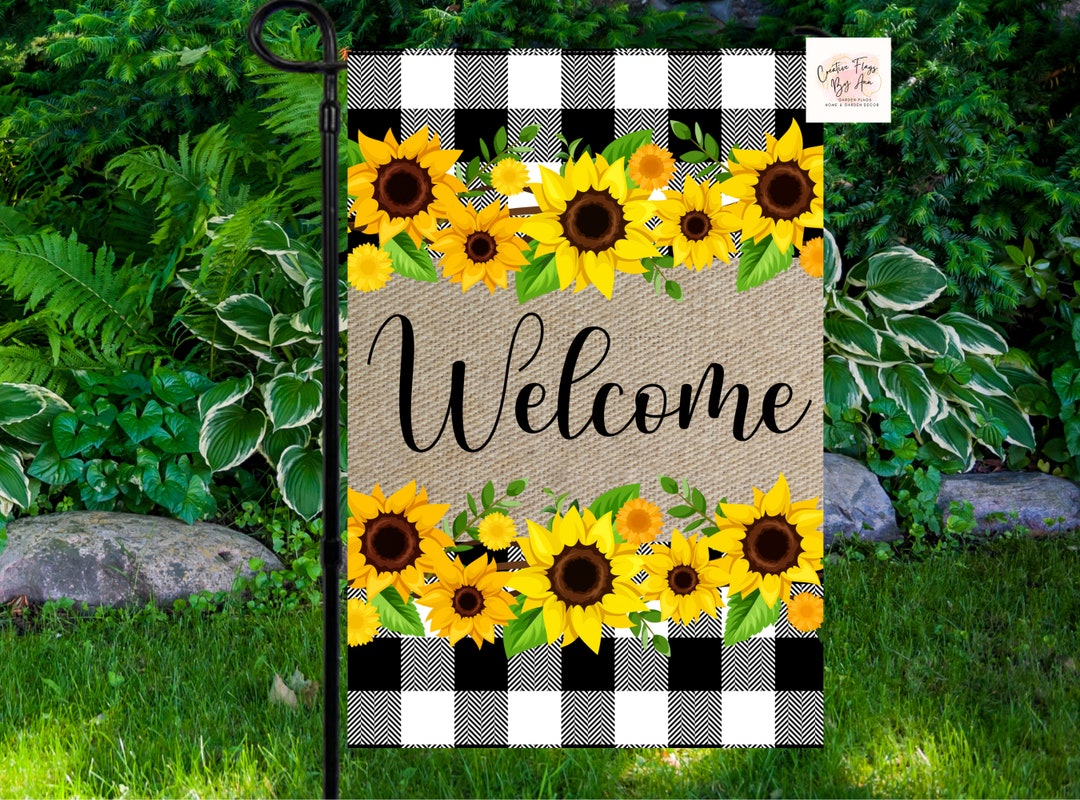 Welcome Flags, Sunflower Garden Flags, Summer Flag, Spring Yard , Entry ...