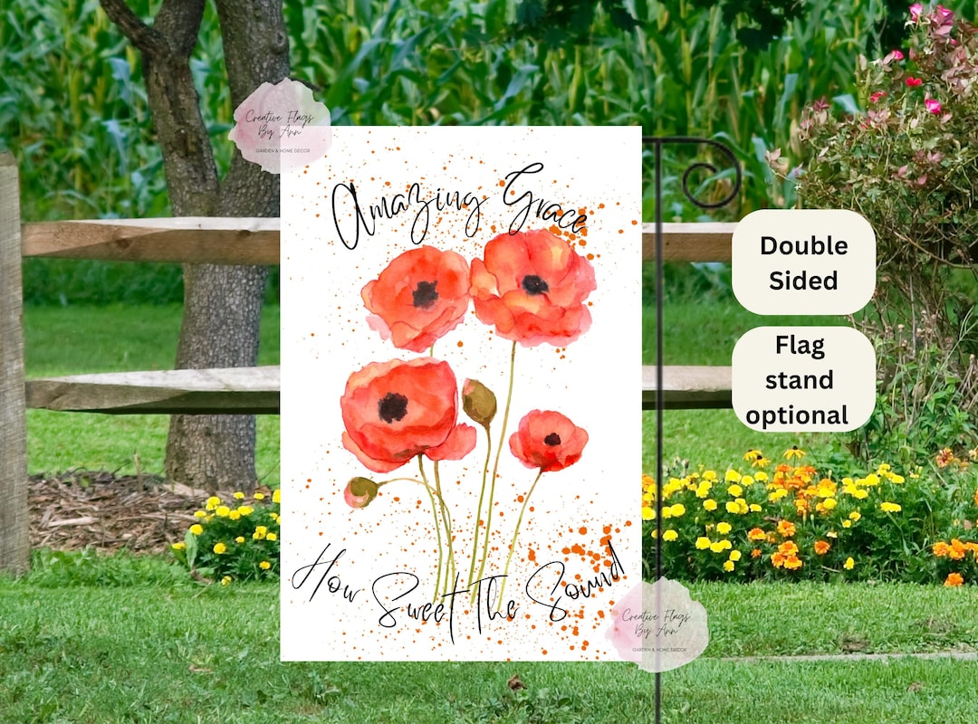 Amazing Grace Flag, Faith Flag, Bible Garden Flag, Christian Flag ...