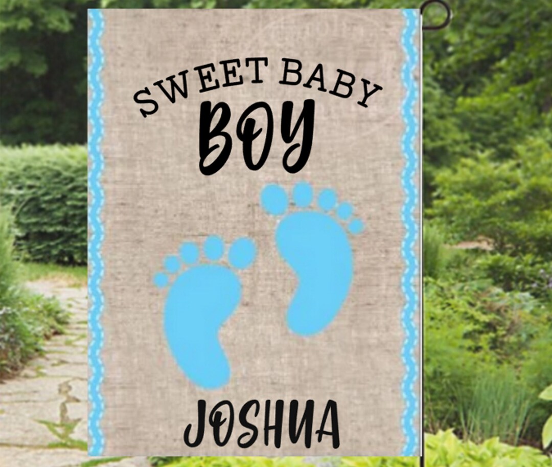 Baby Garden Flag, Baby Girl Flag, Baby Boy Flag, Baby Feet Flag, VINYL ...