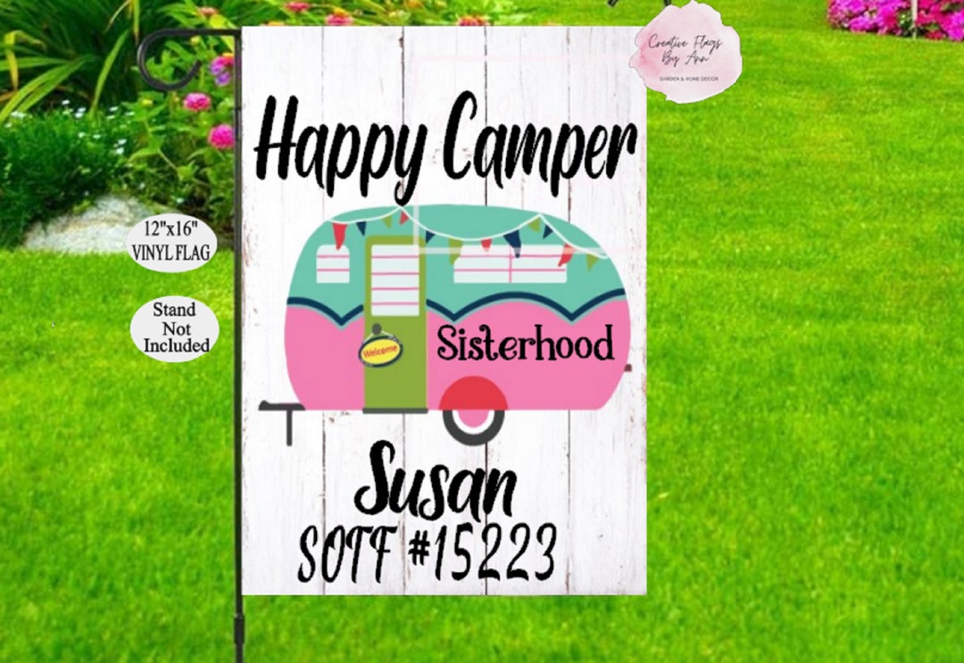 Personalized Camper Flag, Glamping Flag, Camping Flag, Customized Beach ...