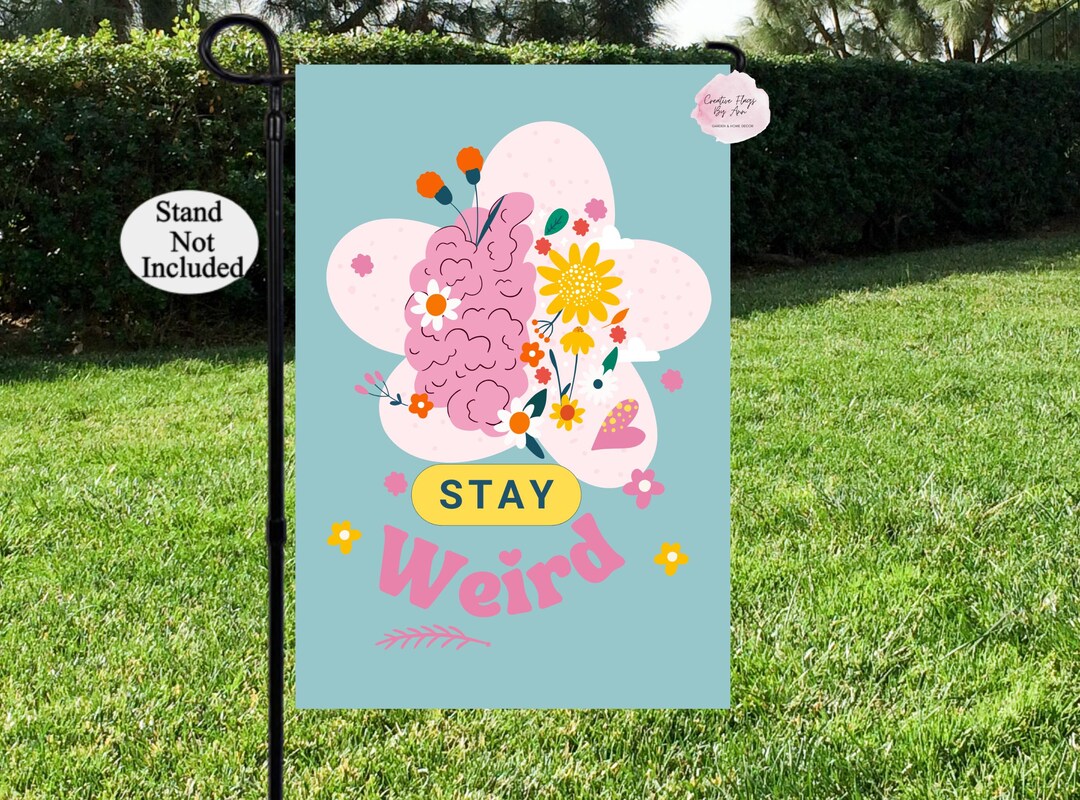 Stay Weird Flag, Retro Flag, Outdoor Fall , Gifts for Home, Summer Yard ...