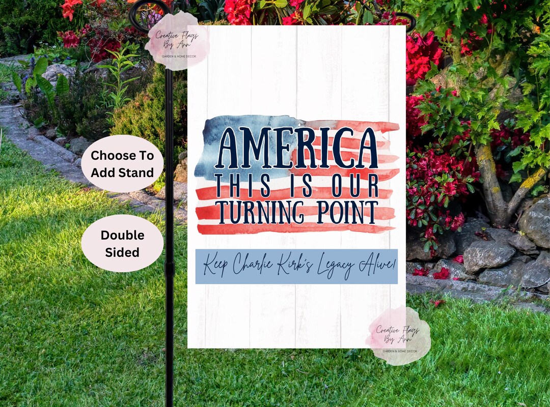 Turning Point Flag, Charlie Kirk Flag, Republican , USA Banner, Garden ...