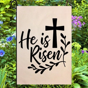 He is Risen Flag, Easter Flags, Easter Decor, Garden Decor, Easter ...