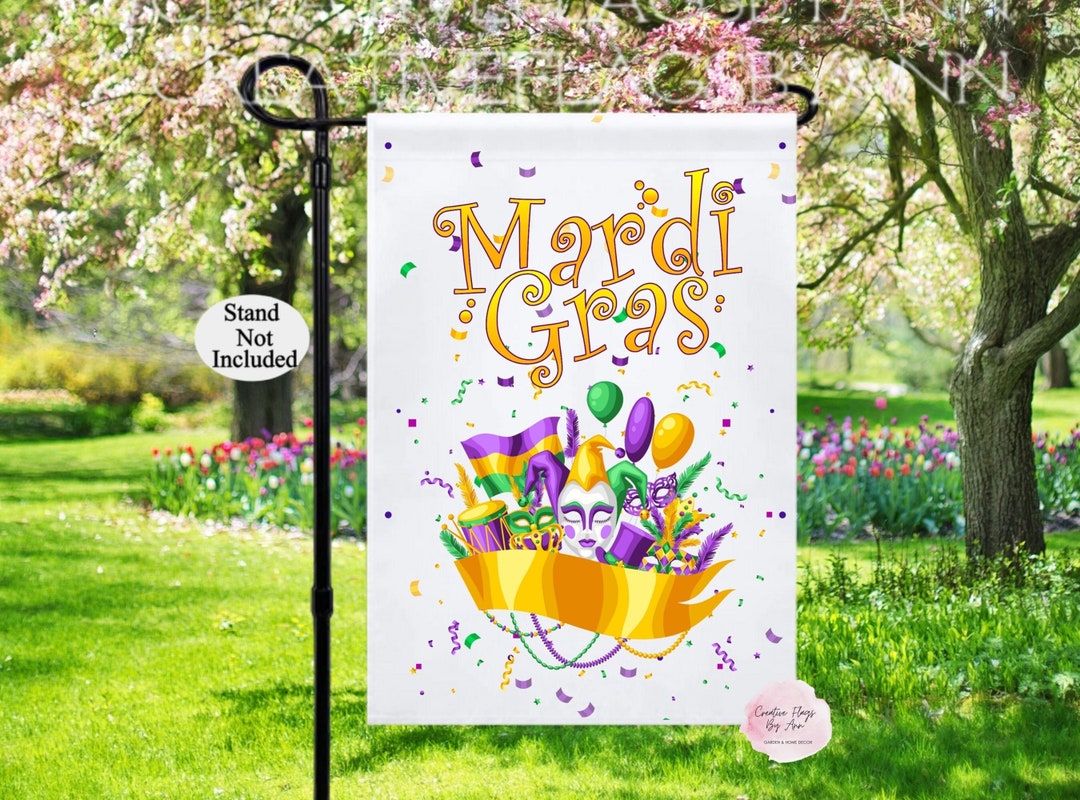 Mardi Gras Flag, Street Parade Flag, Masquerade Flag, Fleur De Lis Flag ...