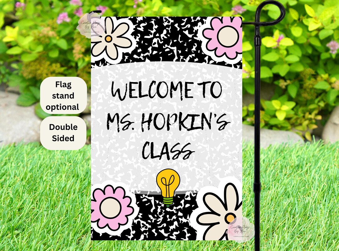 Teacher's Banner, Personalized School Flag, Teacher Yard Flag ...