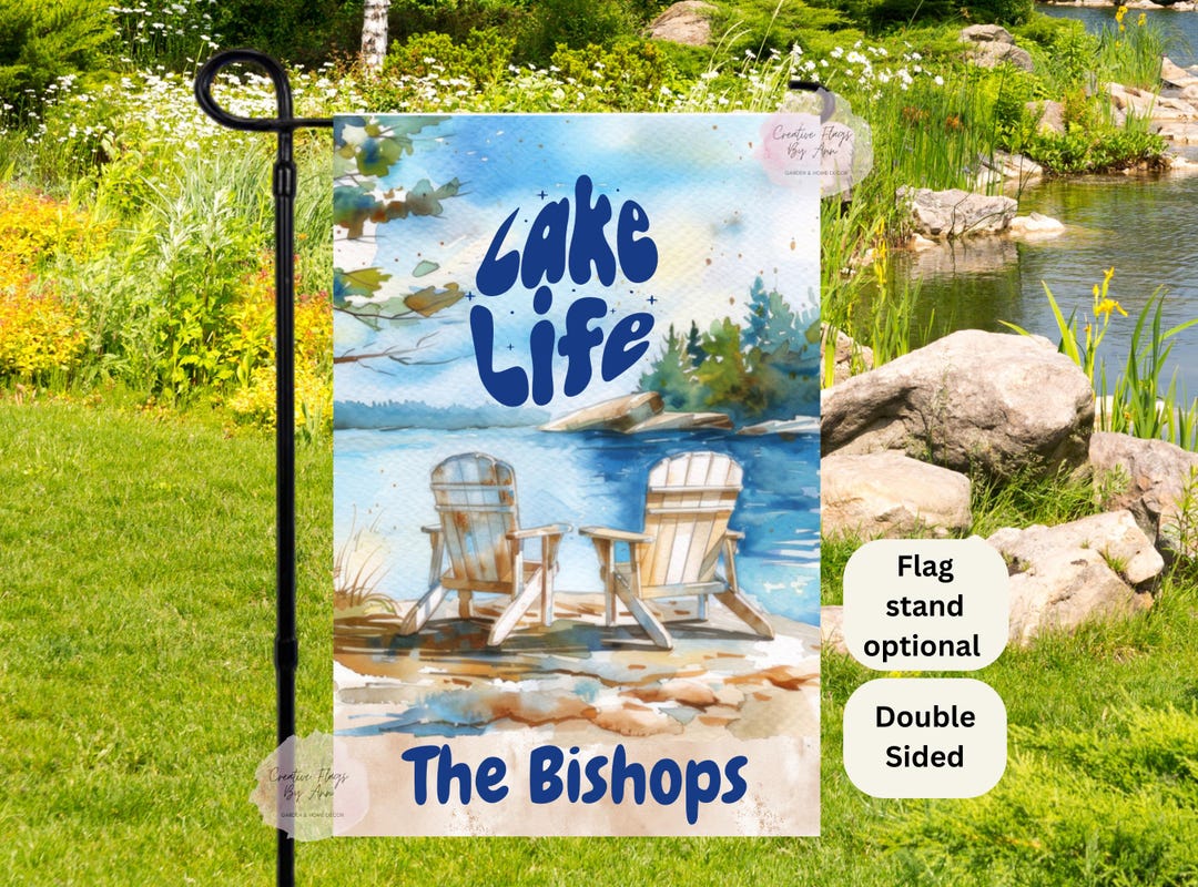 Lake Life Flag, Lake House Sign, Lake House Flag, Spring Garden Flag ...
