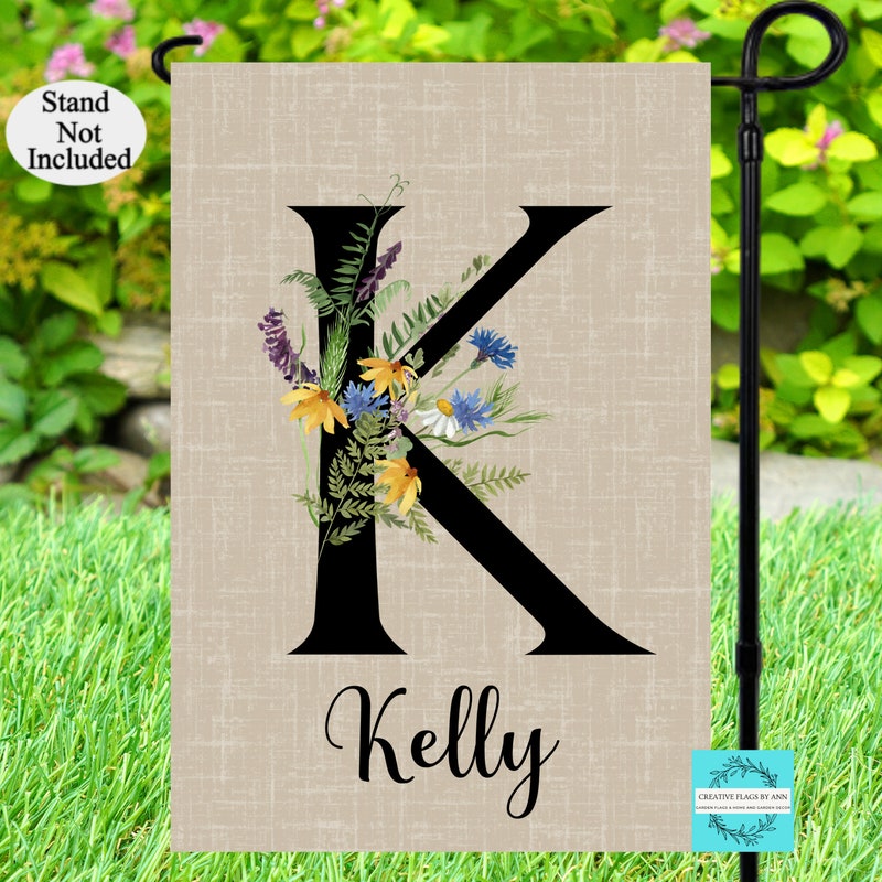 Monogram Garden Flag - Etsy