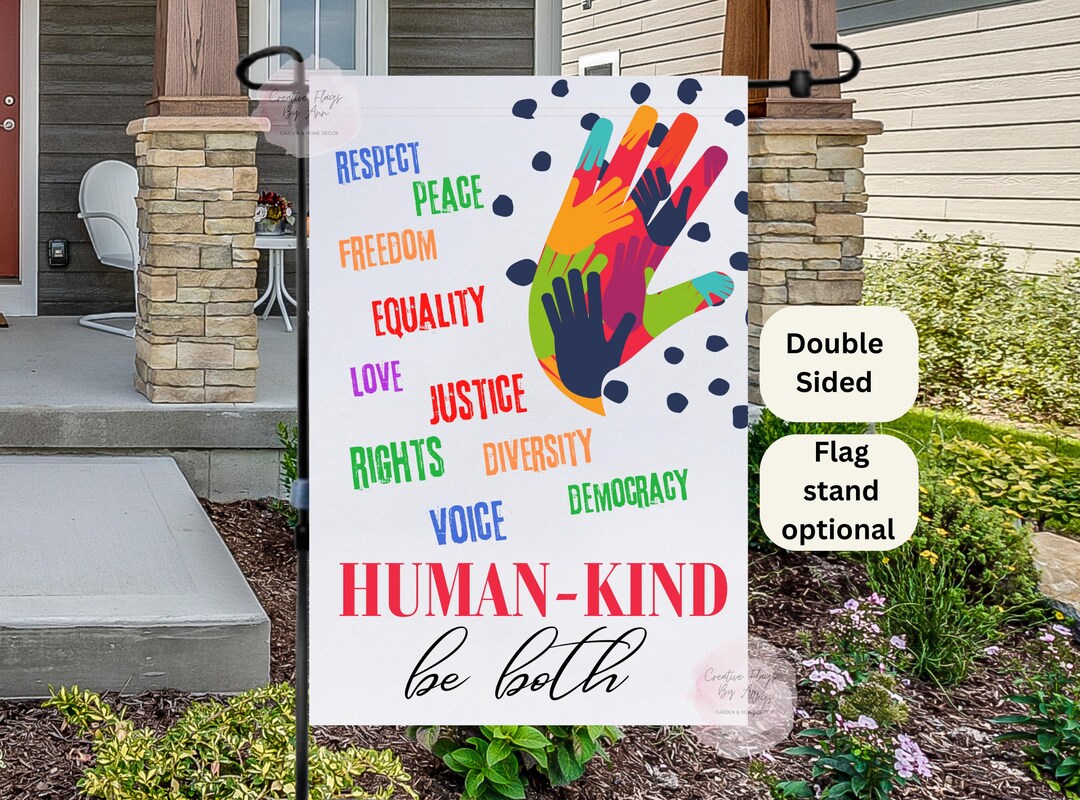 Human Kind Flag, Be Kind Garden Flag, LGBT Garden Flag, Yard Signs ...