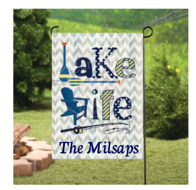 Lake Life Garden Flag Lake Flag Personalized Lake Flag - Etsy