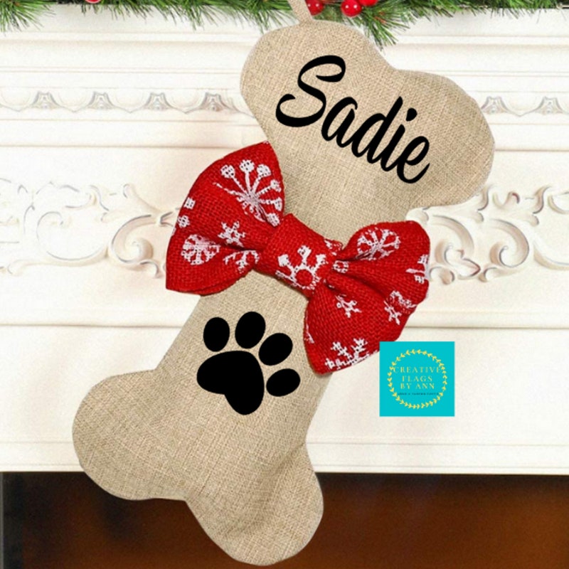 Burlap Dog Stocking - Etsy