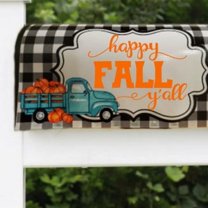 Fall Mailbox Cover, Personalized Name & Address Numbers ,happy Fall ...