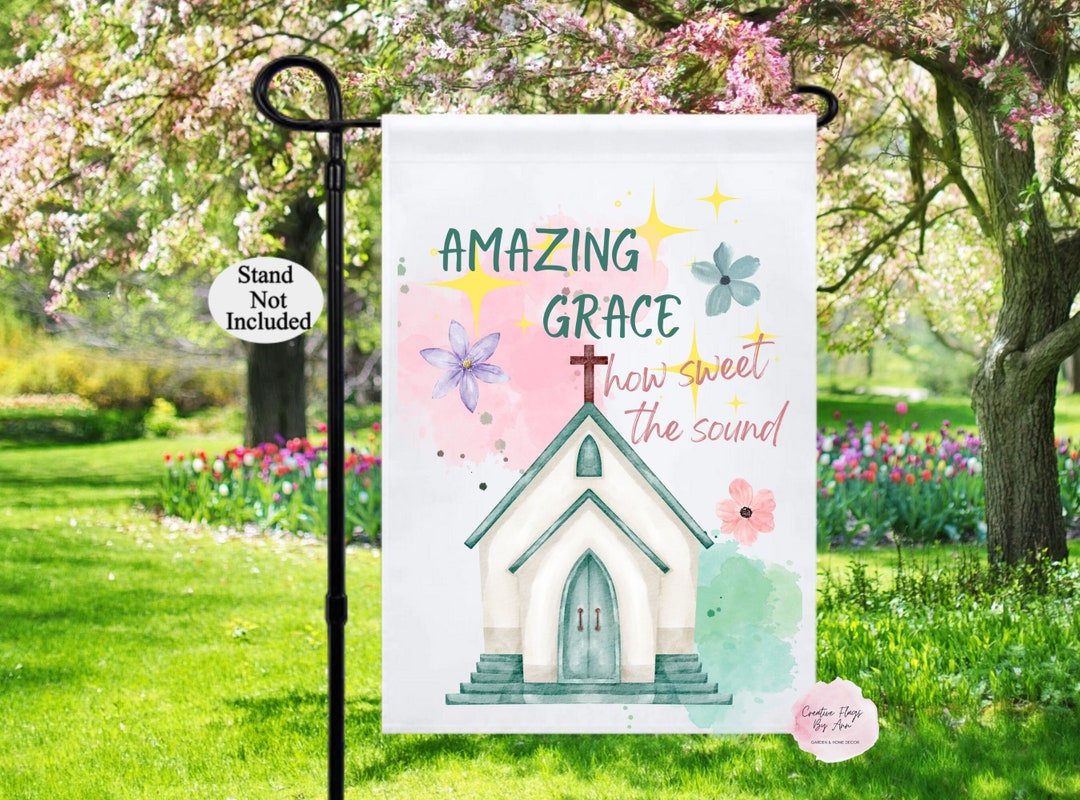 Church Garden Flag , Christian Flag, Flag for Easter , Religious Garden ...