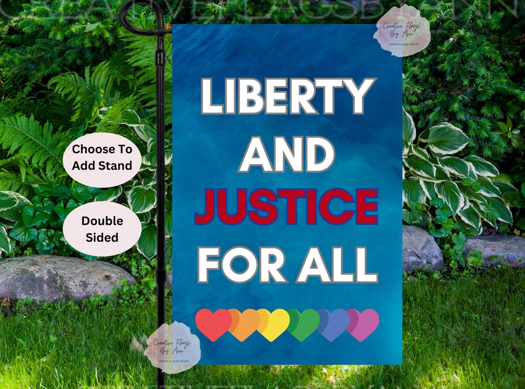 Liberty and Justice for All, Equality Garden Flag, Democrat Yard Flag ...