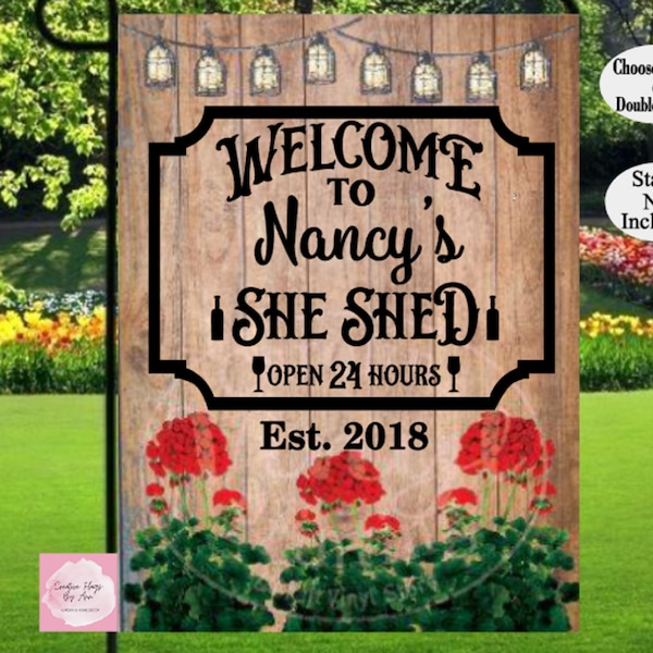 She Shed Garden Flag - Etsy