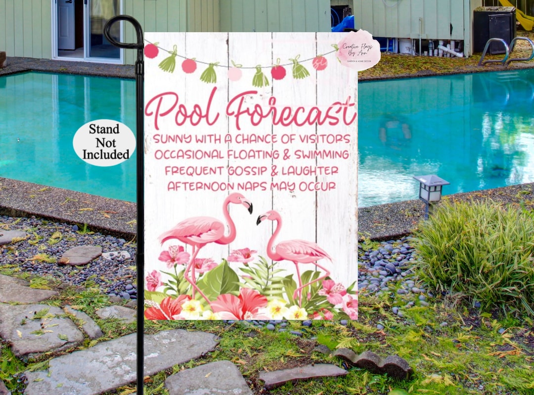 Personalized Pool Flag, Pool House Flag, Pool Garden Flag, Pool Decor ...