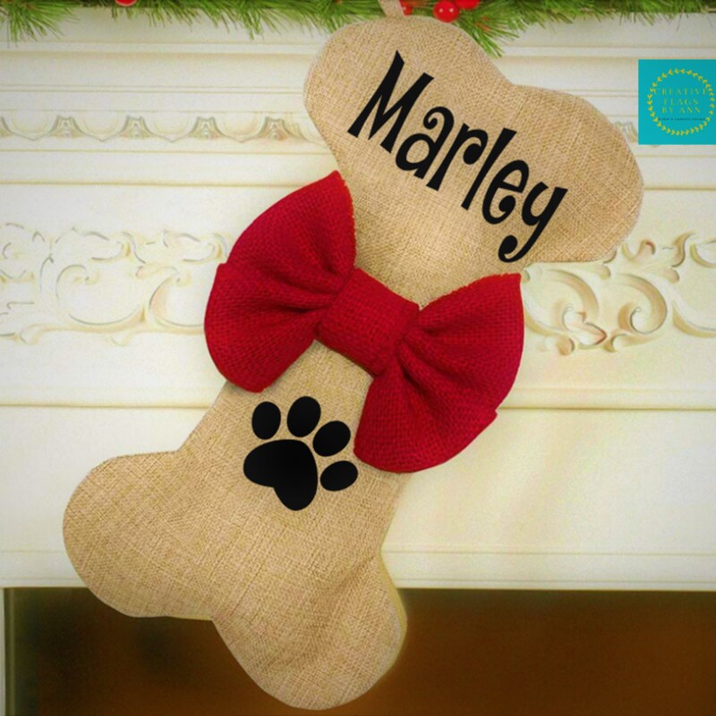 Burlap Dog Stocking - Etsy